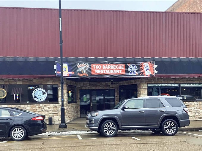 TKO Barbecue Restaurant promises smoky delights that knock out hunger. When barbecue smells waft down Main Street, resistance is deliciously futile.