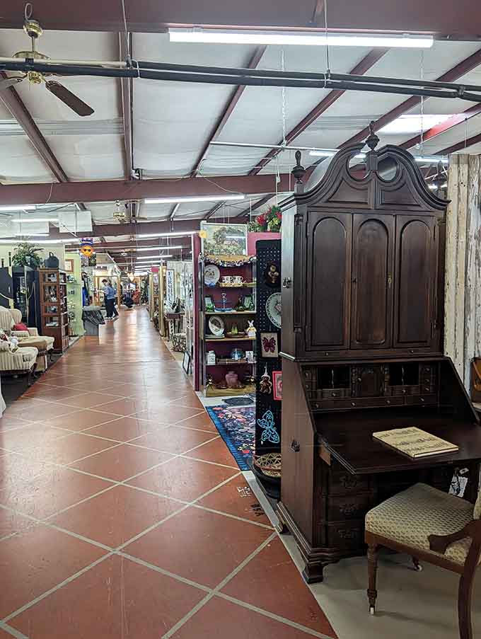 Those long aisles stretch into the distance, each turn promising another booth full of surprises you absolutely didn't know you needed.