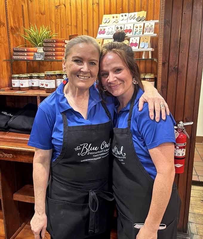 The friendly faces behind those aprons serve up smiles as generous as their pie portions, bless them.