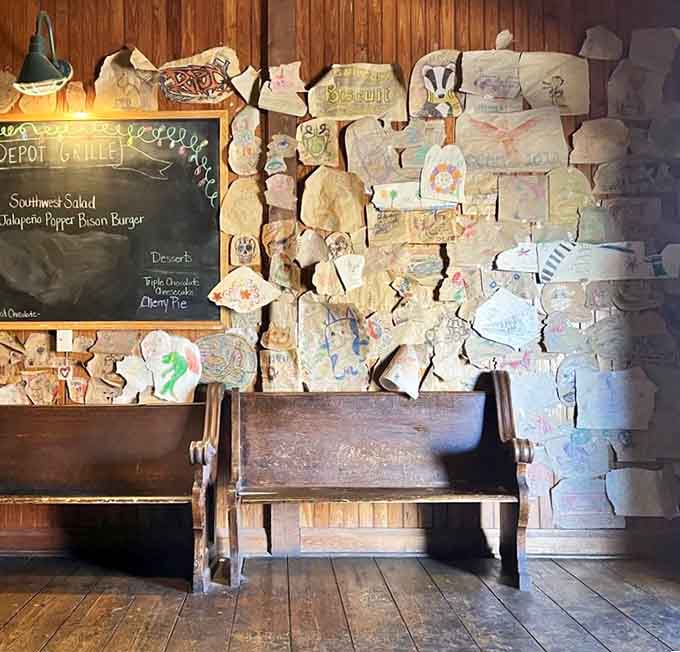 Even the waiting area has character, complete with vintage touches that make standing around almost enjoyable for once.