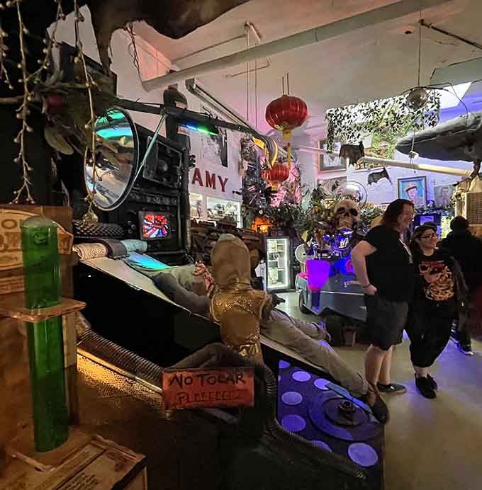 Visitors explore the wonderfully weird collection, proving that Portland's motto "Keep Portland Weird" isn't just talk, it's law.