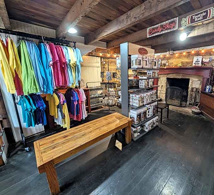 A gift shop with colorful tees and local treats, because you'll definitely want souvenirs from this experience.