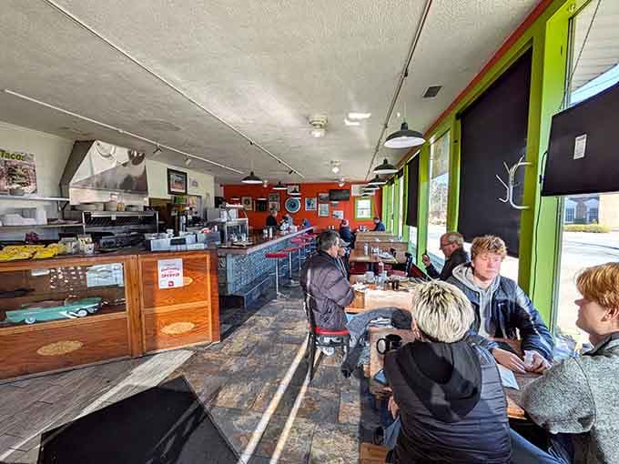 Locals know good food when they taste it, and these happy diners are living proof of quality.