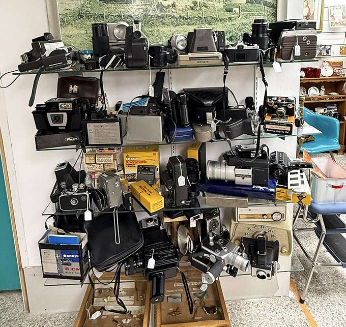 Camera equipment that captured everything from moon landings to family picnics now waits for collectors who appreciate mechanical marvels over digital convenience.
