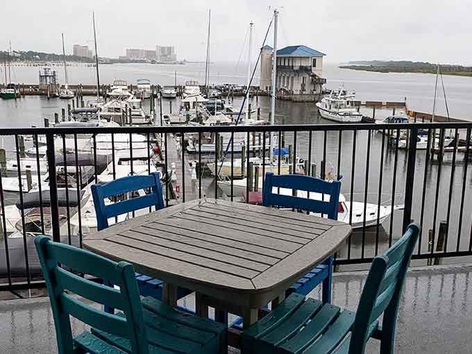 Waterfront dining that reminds you why seafood tastes better with a view &ndash; the boats bobbing as if nodding approval at your menu choices.