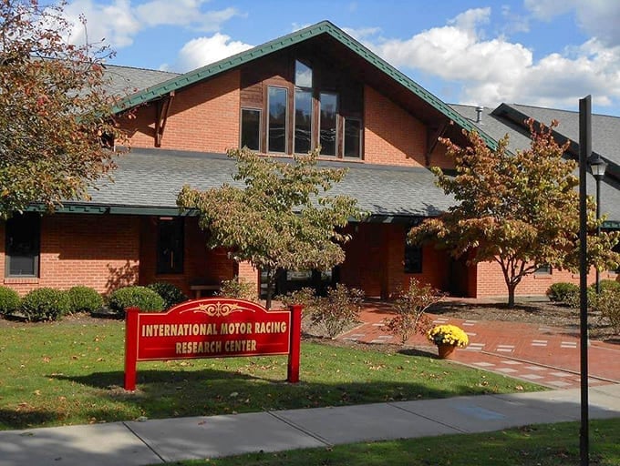 Racing history preserved in brick and mortar, celebrating the days when this town hosted Grand Prix legends.