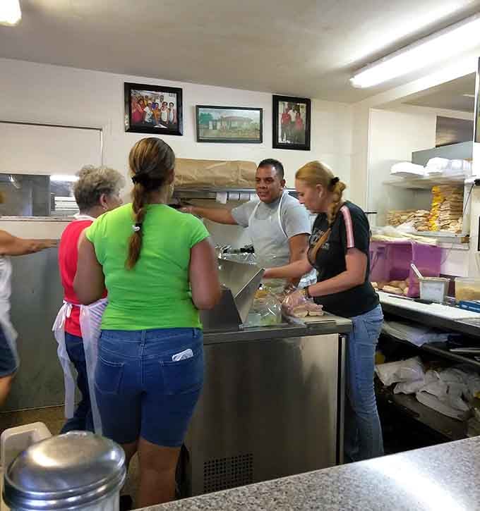 Friendly staff work the counter with efficiency born from making thousands of perfect sandwiches over the years.