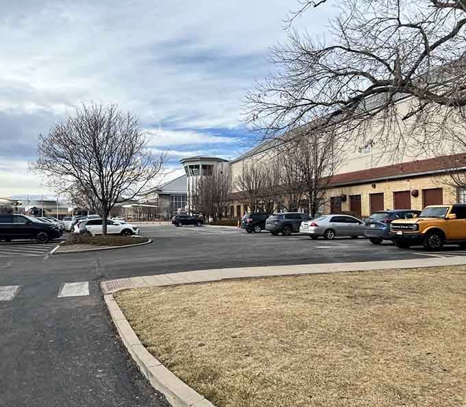 Plenty of parking means you won't circle the lot like a plane in a holding pattern waiting for clearance.