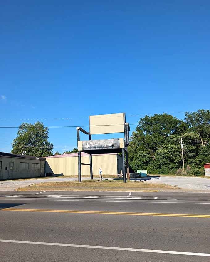 Thirty-plus feet of steel office chair proving that sometimes the best marketing is just going absolutely huge.