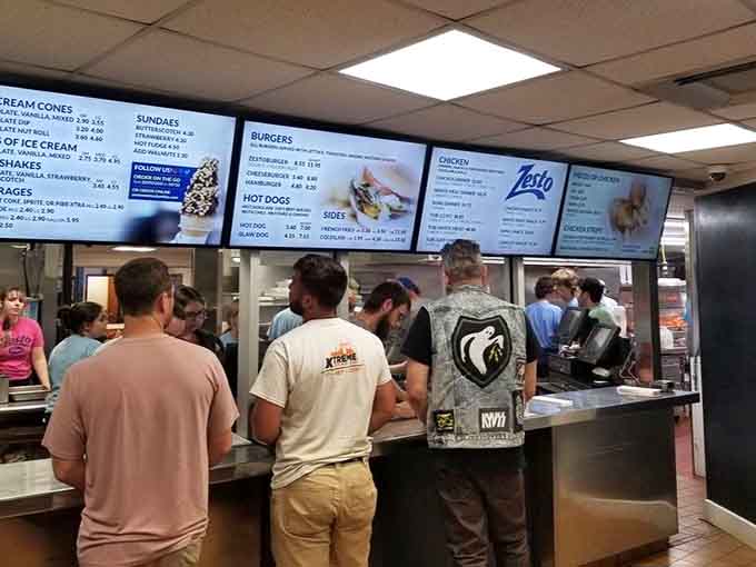 The counter where orders are placed and dreams of fried chicken and soft serve become delicious reality.