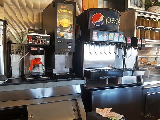 That curved counter isn't just beautiful—it's command central for delivering happiness on plates all day long.