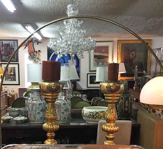 Beneath that crystal chandelier, even the most ordinary furniture shopping becomes a royal experience fit for Santa Fe aristocracy.