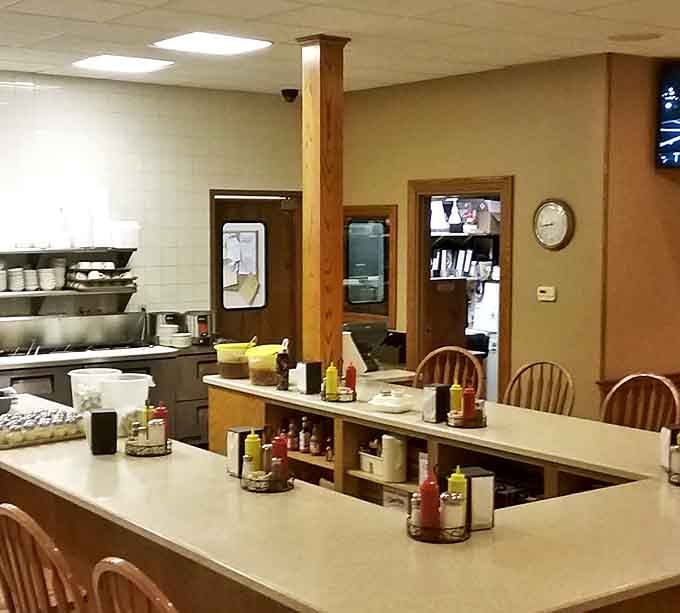 Where the magic happens &ndash; a glimpse into the counter area where comfort food dreams become delicious reality.