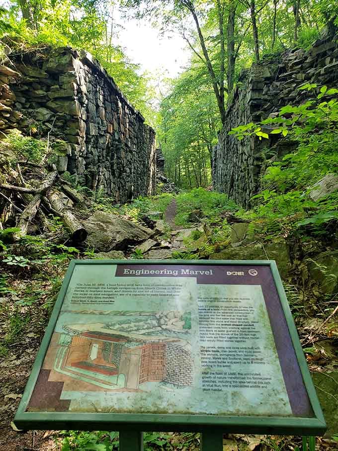 History stands tall between these stone walls, with helpful signage for context. An "engineering marvel" that reminds us our ancestors didn't have power tools but didn't need them.