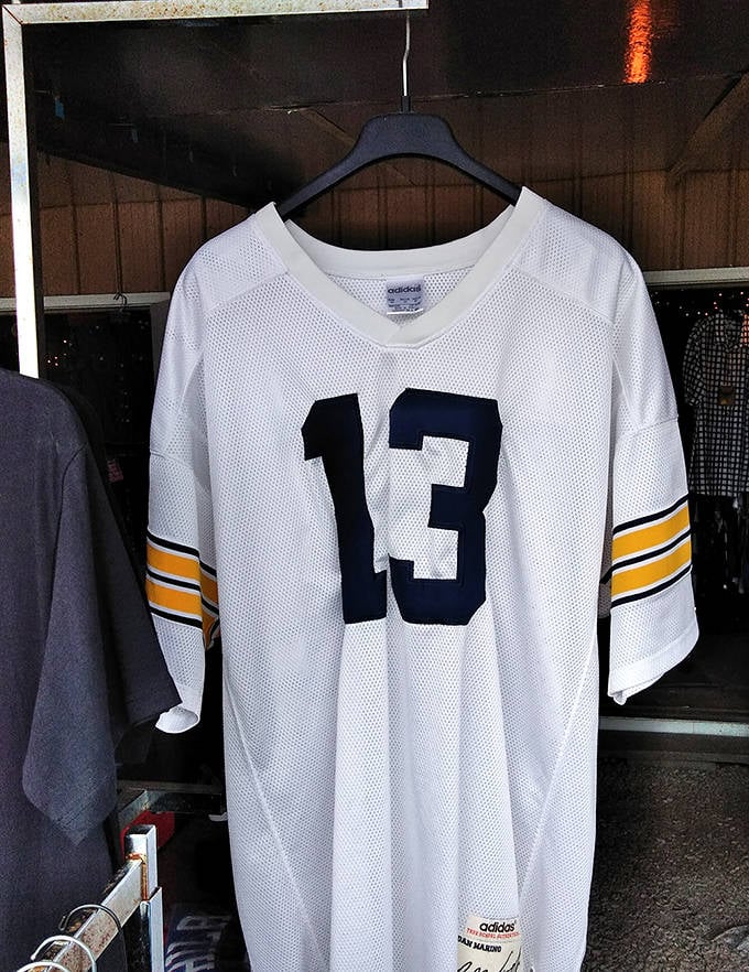 Sports memorabilia for the dedicated fan. This vintage jersey waits for someone who appreciates athletic history beyond today's headlines.