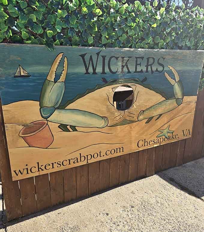 This whimsical crab sign captures Wicker's spirit perfectly: unpretentious, locally proud, and ready to pinch its way into your heart.