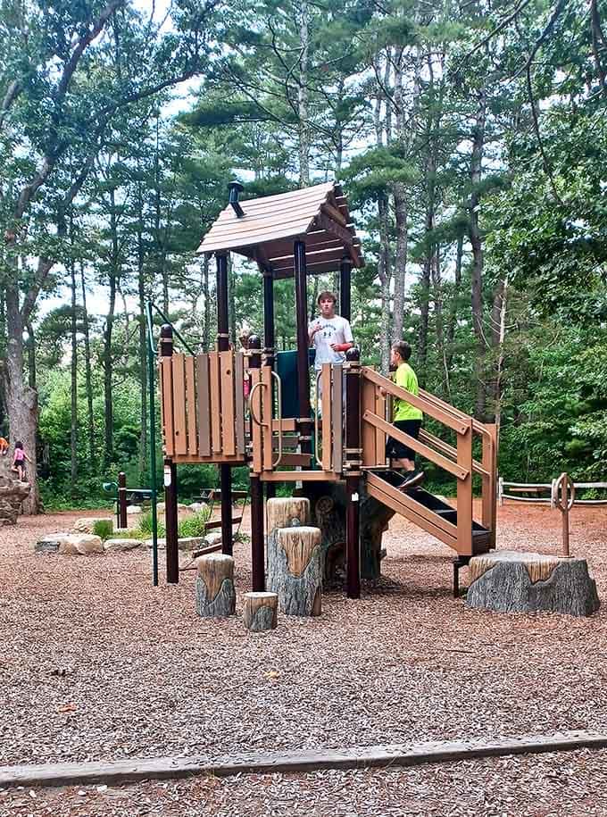 Childhood adventures reach new heights at Nickerson's playground. Remember when the biggest decision of your day was "slide or swings?"