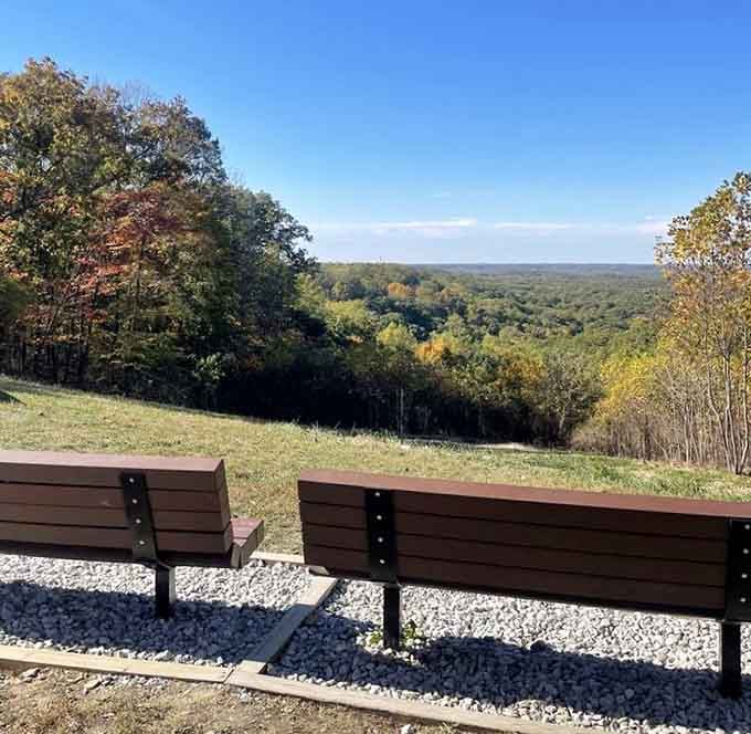 Front-row seats to nature's greatest show. These benches invite contemplation with a view that rivals any theater experience.