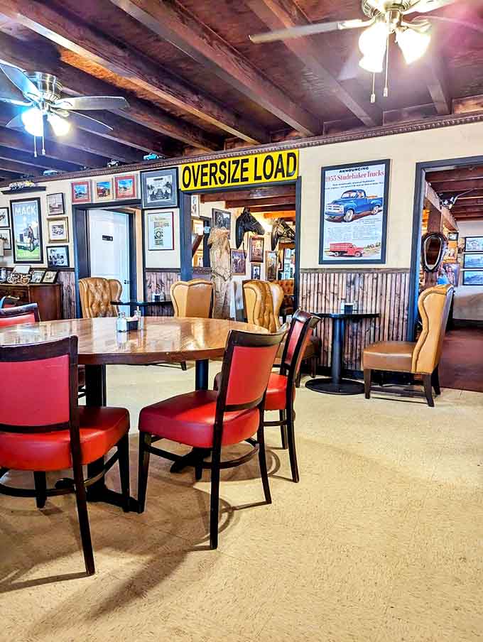 "Oversize Load" isn't just a sign&mdash;it's a promise. These comfortable chairs have supported generations of satisfied diners.