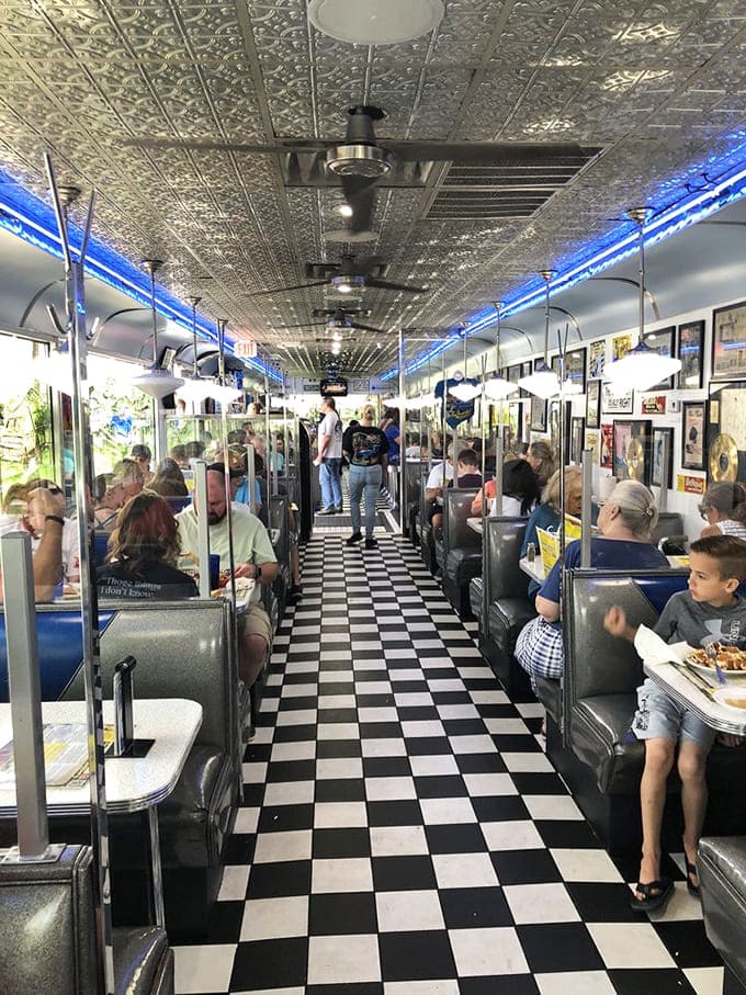 A full house at Mel's means you've arrived at the right time&mdash;this isn't just dining, it's community theater where everyone gets dessert instead of a playbill.