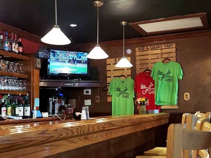 The merch wall says, "Yes, you can take the Concord Grill experience home," though sadly not the actual chef or kitchen.