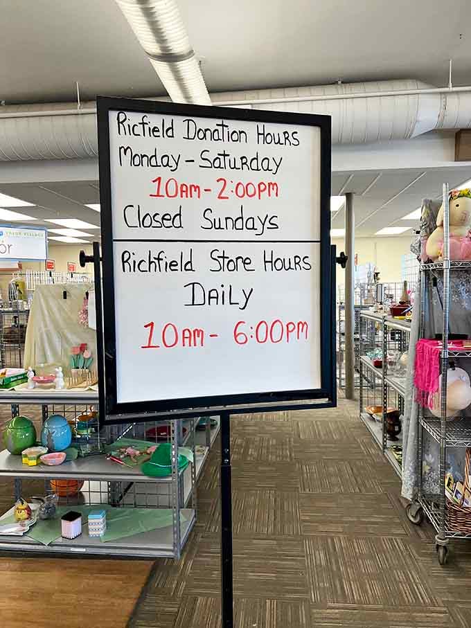 Daily hours mean you can plan your treasure hunting expedition any day of the week that works.