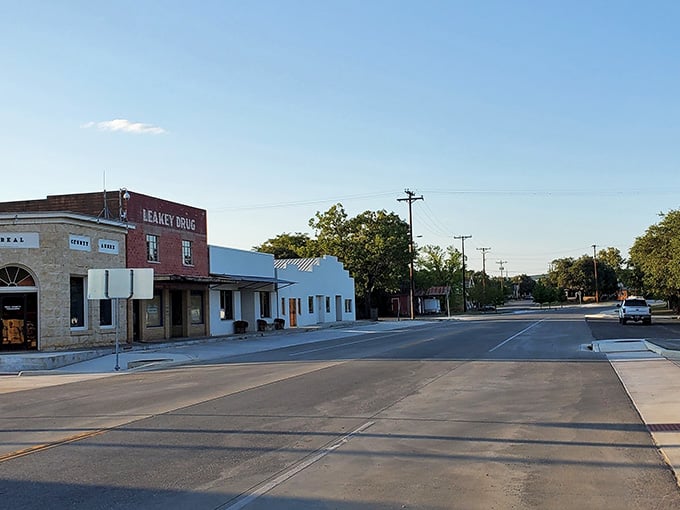This peaceful main street proves that sometimes the best destinations are the ones nobody's rushing through.