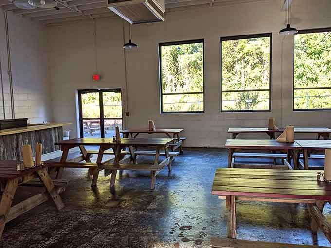 That seating area is perfect for when you need fresh air between bites of smoky perfection.