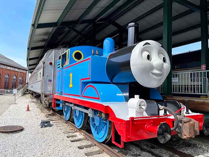 Yes, that's Thomas the Tank Engine himself, proving this museum knows how to make the youngest visitors smile wide.