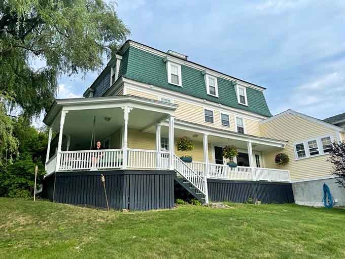 The Ballard House Inn's wraparound porch practically whispers "morning coffee" and "evening cocktails" with equal conviction.