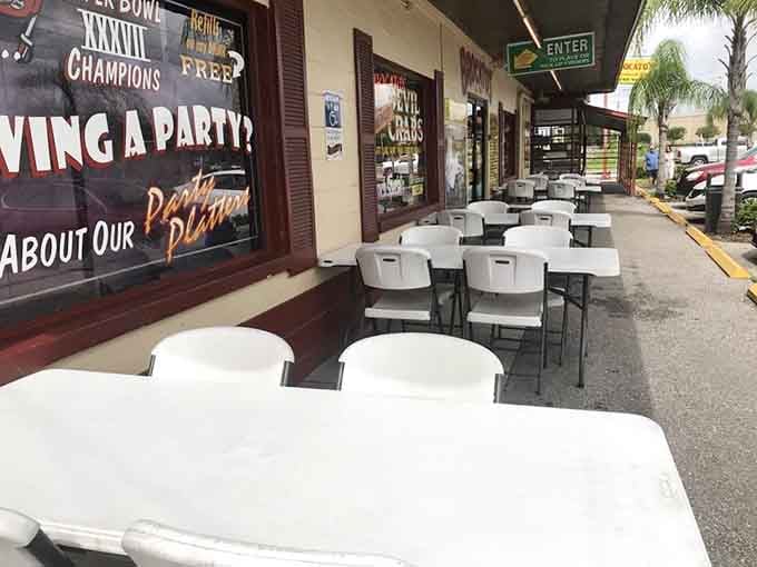 Grab a table outside and enjoy your sandwich in the Florida sunshine like a local.