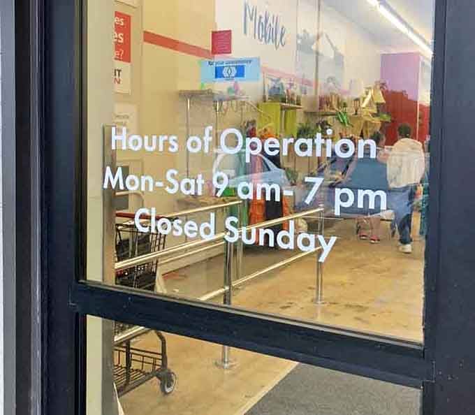 Open Monday through Saturday, giving you six whole days to hunt for treasures before Sunday rest.