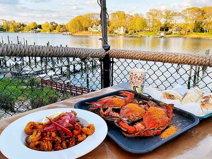 Crabs and sides on the waterfront&mdash;this is the kind of tableau that belongs in a Maryland museum.