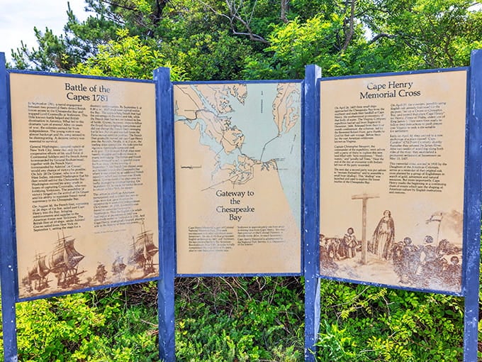 These informational panels share the fascinating story of how this strategic location shaped American maritime history and colonial settlement.
