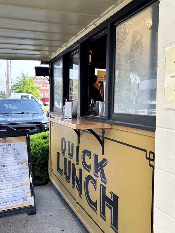 That "Quick Lunch" window promises exactly what it says, no false advertising, just honest food served with genuine efficiency.