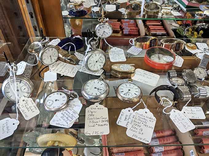 Pocket watches that once kept railroad schedules running now keep collectors' hearts racing with nostalgic excitement instead.