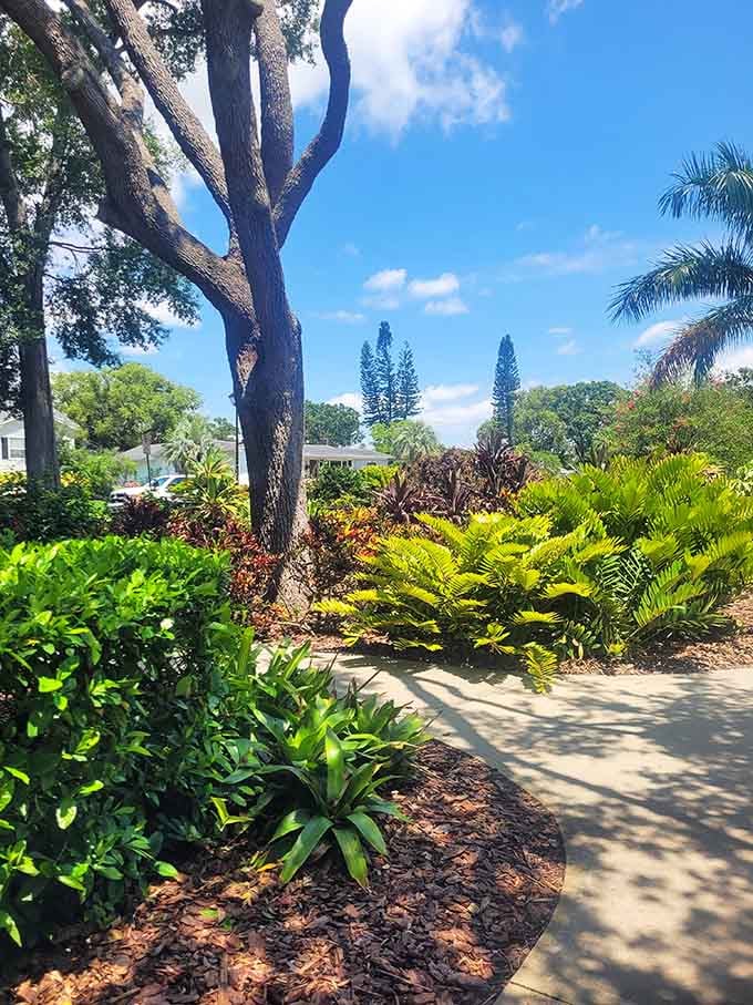 Lush landscaping throughout the playground creates natural beauty that makes you forget you're in suburban Central Florida.