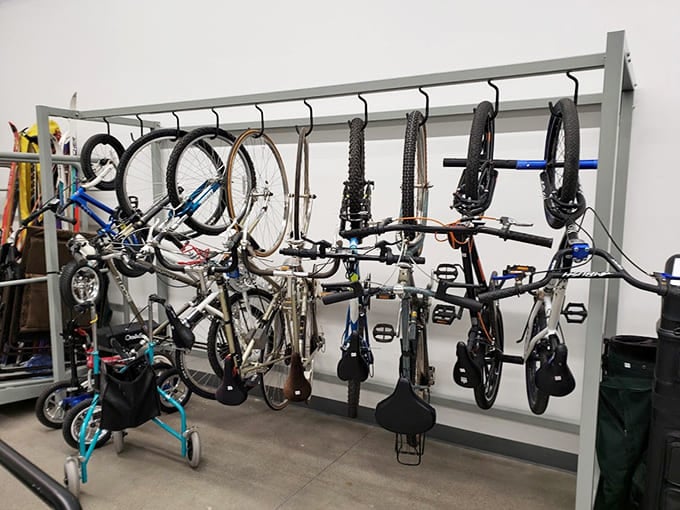 Bicycles hang like two-wheeled possibilities, ready to roll into your active lifestyle without the sticker shock.
