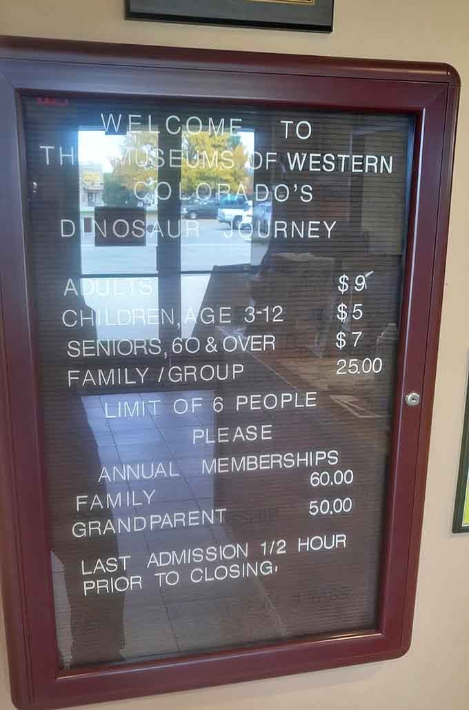 These admission prices prove that world-class paleontology doesn't require a trust fund, just curiosity and a few dollars.