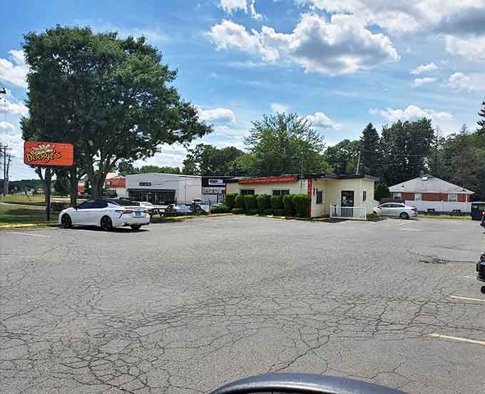 Plenty of parking means the hardest decision is what to order, not where to leave your car.