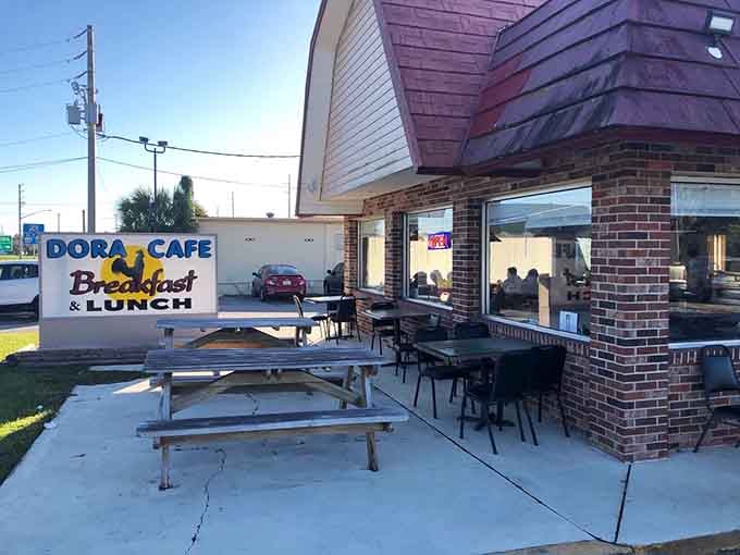 Outdoor seating for those perfect Florida mornings when air conditioning feels like a crime against nature itself.