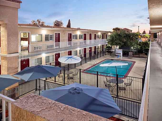 Apartment living, Fresno-style: Where pools come standard and you don't need three roommates to afford your own bedroom.