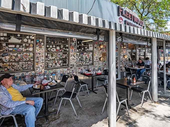 The outdoor seating lets you enjoy your meal while watching Ann Arbor go by on a beautiful Michigan day.
