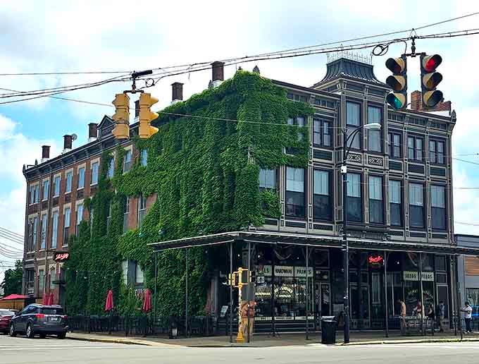 Ivy-covered brick exterior gives this corner restaurant the timeless appeal of a European establishment with serious culinary credentials.