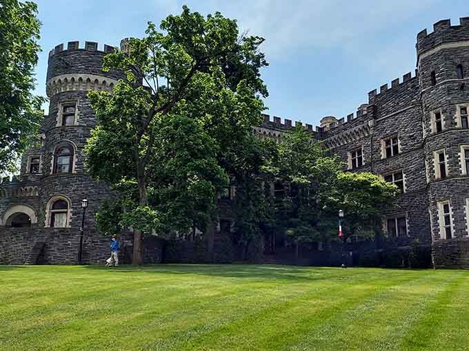 The sprawling lawn invites picnics fit for royalty. Bring a blanket and pretend you own the estate.