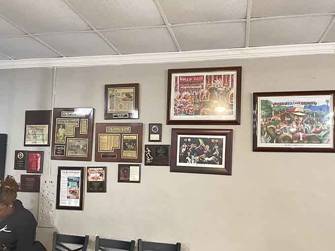 Those framed photos and memorabilia on the walls tell stories of a restaurant that's become part of the community's fabric.