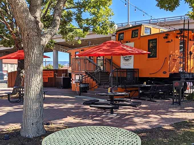 This converted caboose café proves that sometimes the best dining experiences come from thinking outside the conventional restaurant box.