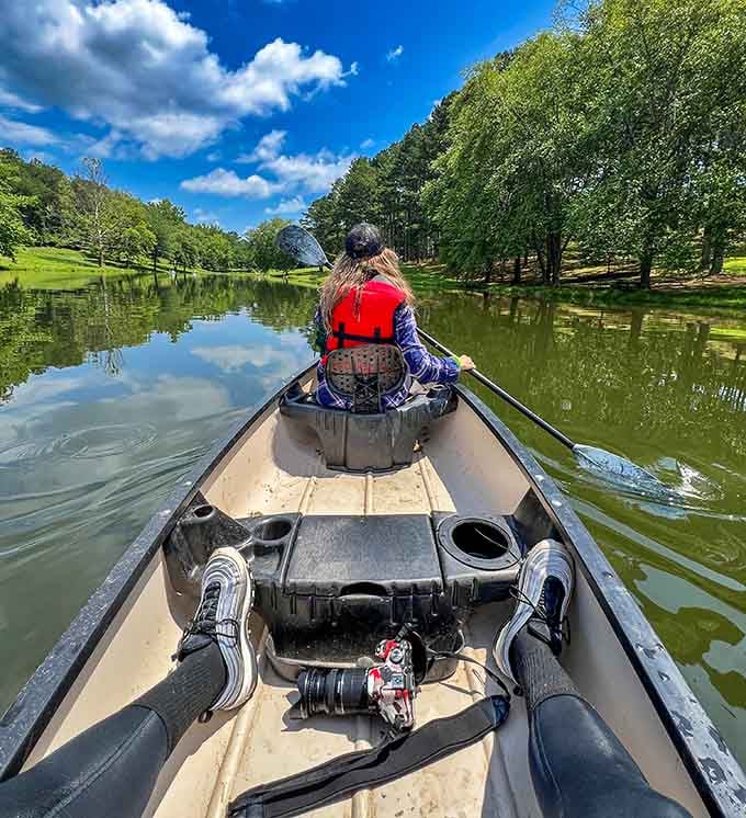 Canoeing these mirror-smooth waters beats any gym membership for peaceful exercise and actual scenery to enjoy.