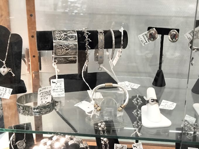 Jewelry that tells stories without saying a word. Each silver bracelet and pendant represents someone's special occasion, now waiting for its second act on your wrist.