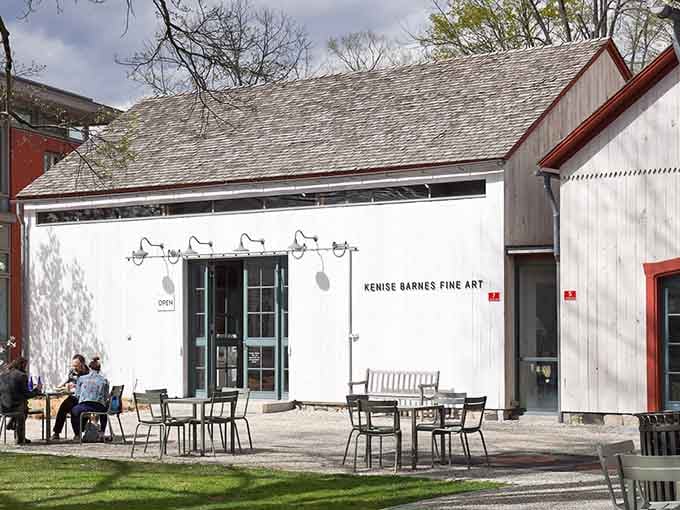 Converted barn space proving that great art doesn't need fancy walls to make an impression.